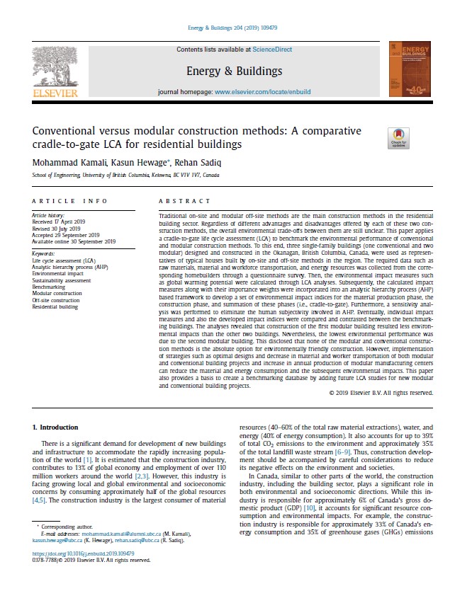 Conventional Versus Modular Construction Methods: A Comparative Cradle ... Conventional Versus Modular Construction Methods: A Comparative Cradle ...